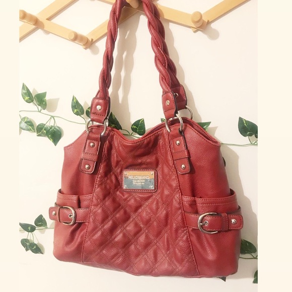 Relic | Bags | Relic Red Burgundy Clasp Shoulder Bag Purse | Poshmark
